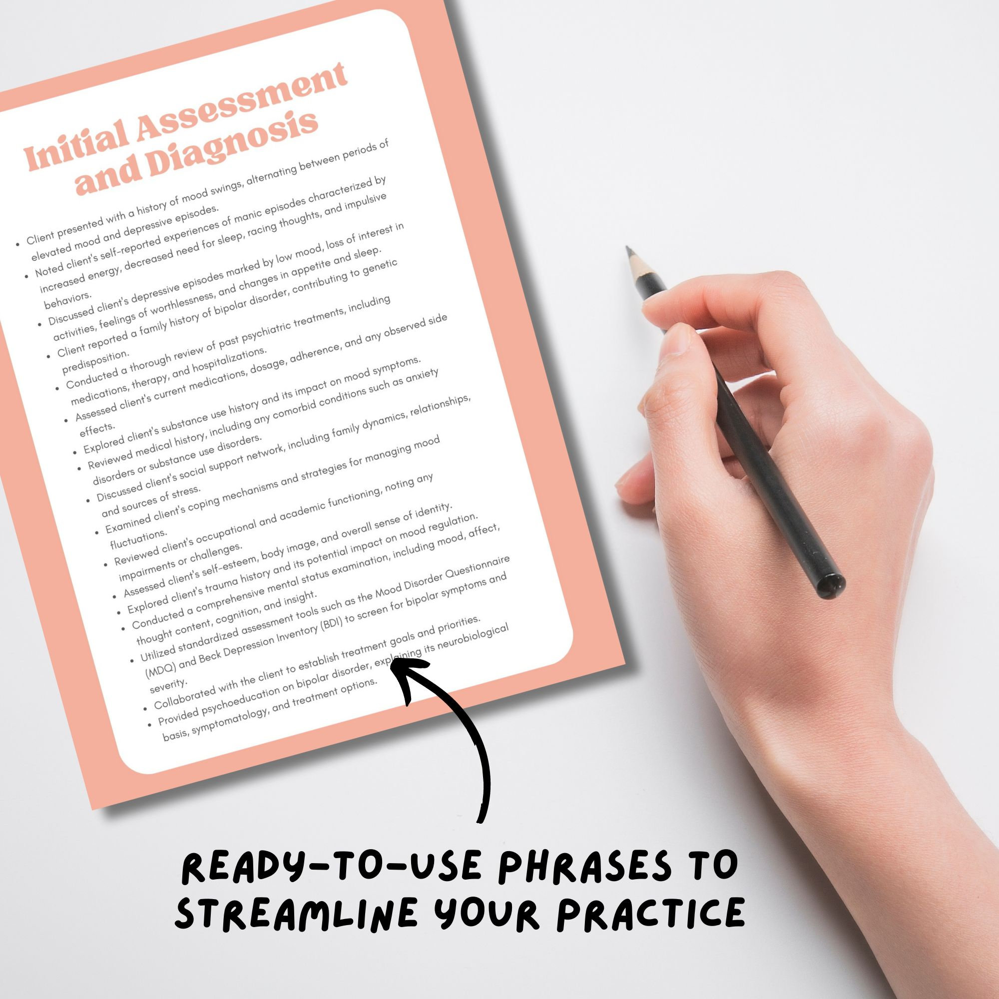 Bipolar Disorder Therapy Progress Notes: Counselor Cheat Sheet (PDF) - Etsy