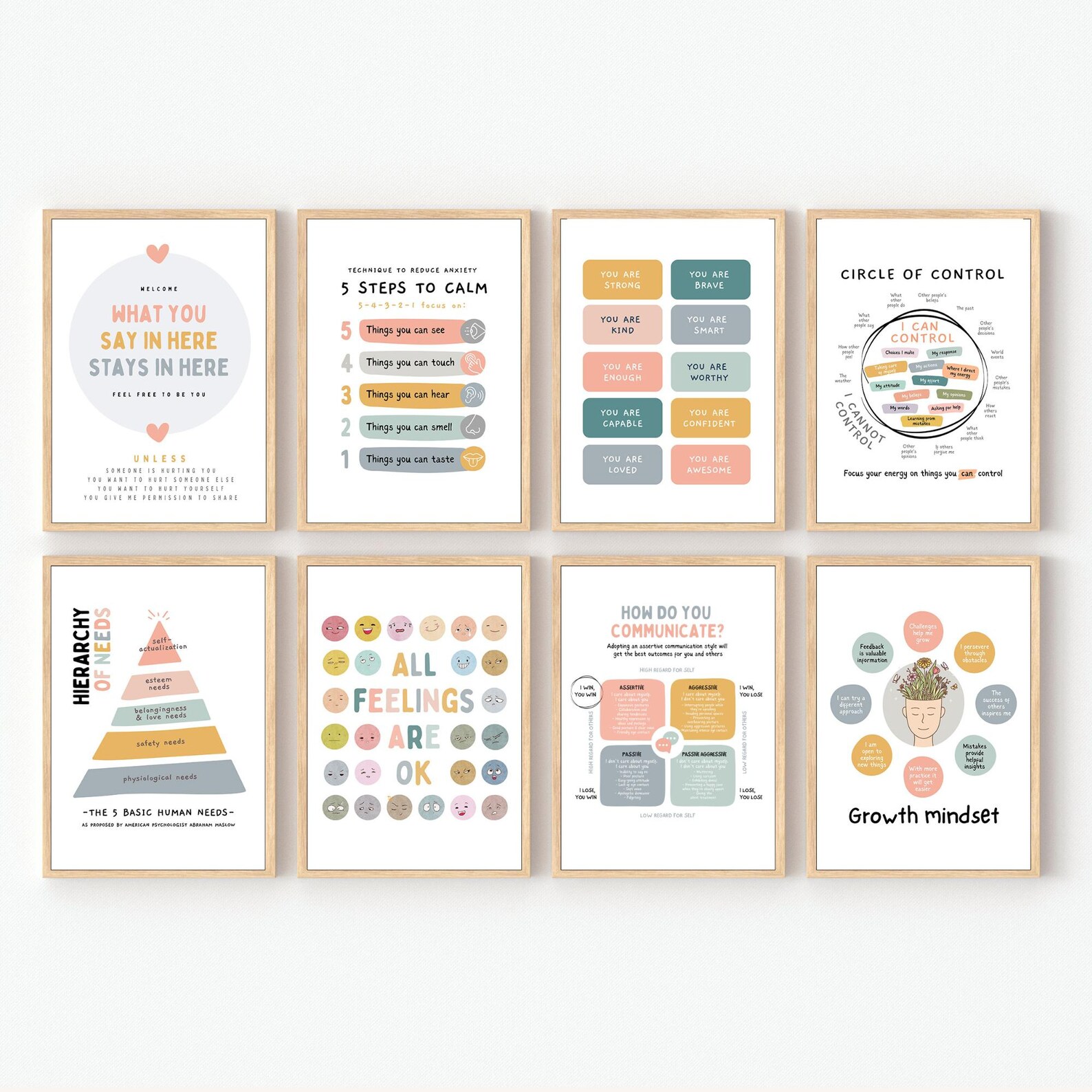 Therapist Wallart School Counselor-sign Counseling Posters Psychologist ...