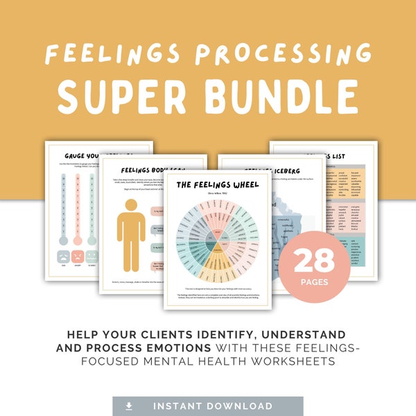 Emotion Processing Therapist Worksheets - Etsy