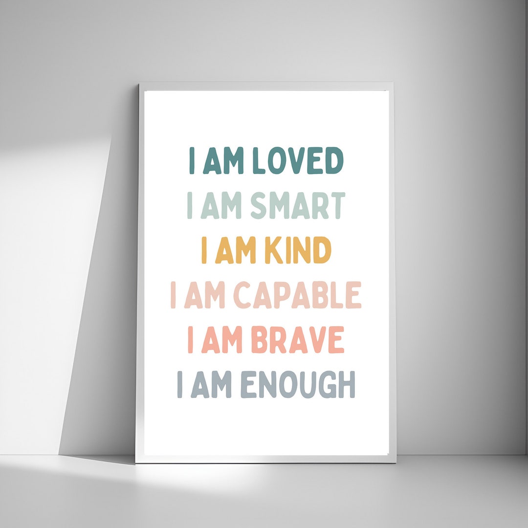 Kids Affirmation Poster: Montessori Classroom Decor (digital Download ...