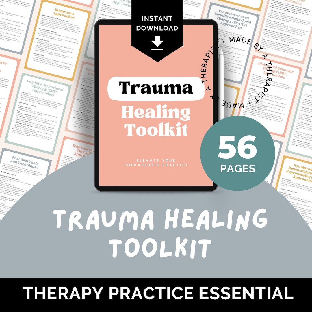 Trauma Therapy Worksheets Healing Resource Cheatsheet Counseling ...