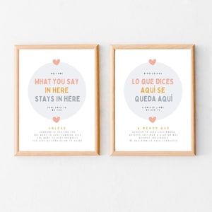 Therapy Office Decor Poster: English & Spanish Counseling Art (PDF ...