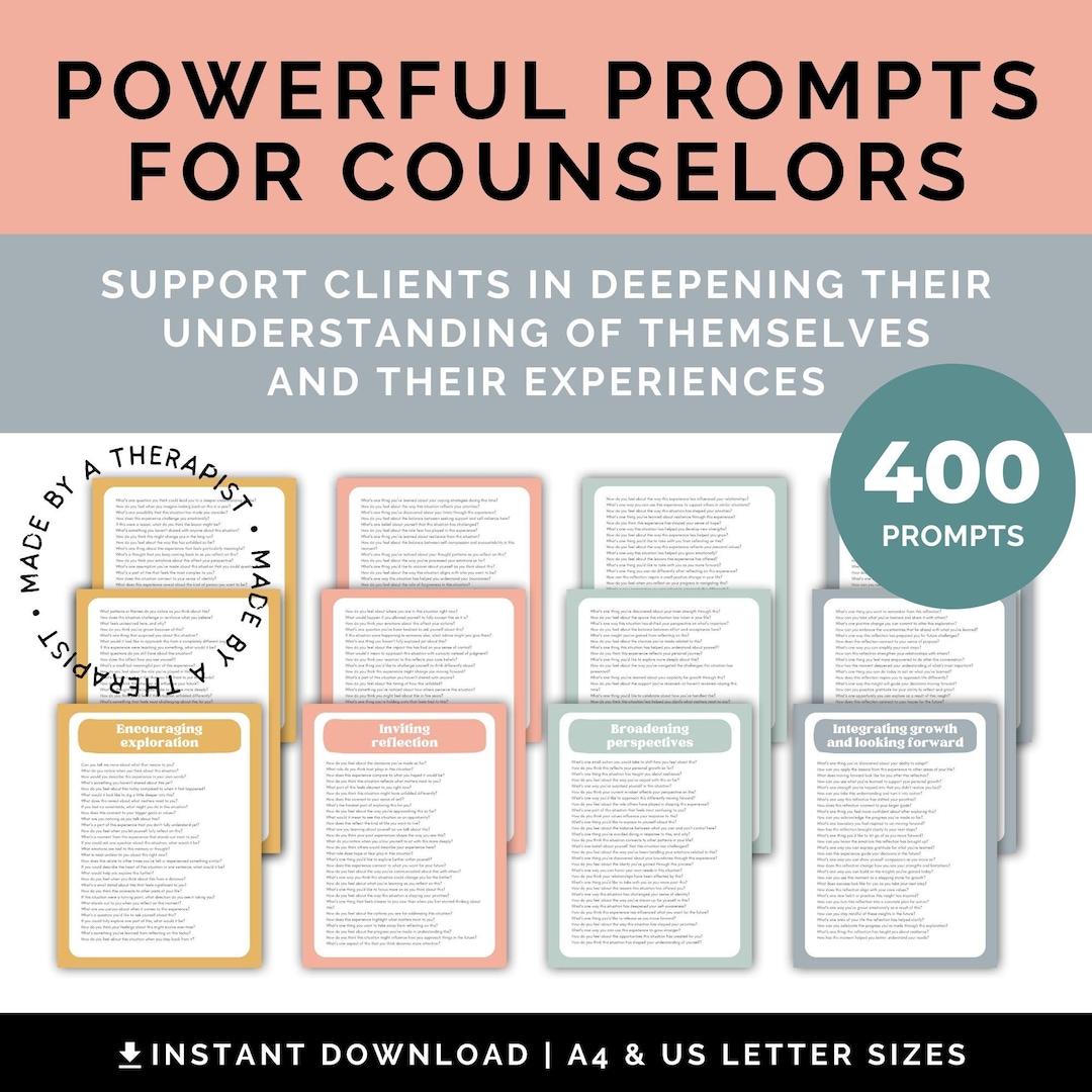 400 Reflective Therapy Prompts: Self-discovery Questions (PDF Download ...