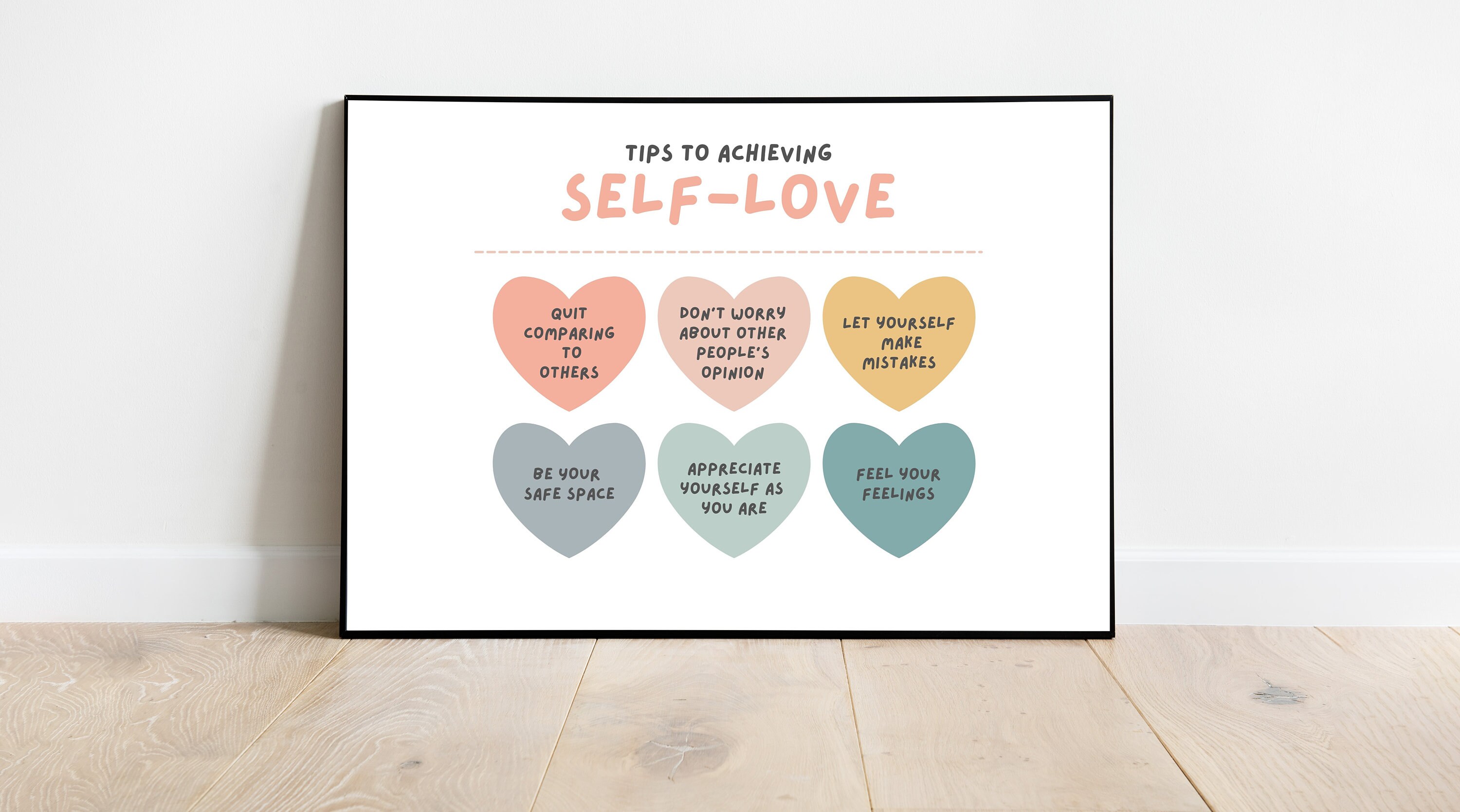 Self Love Care Inspiration Poster Decor Self-therapy Positive ...