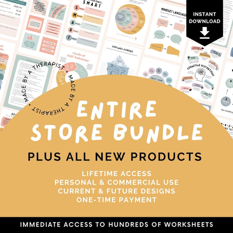 Megabundle Therapy Worksheets Interventions Resource Psychological ...