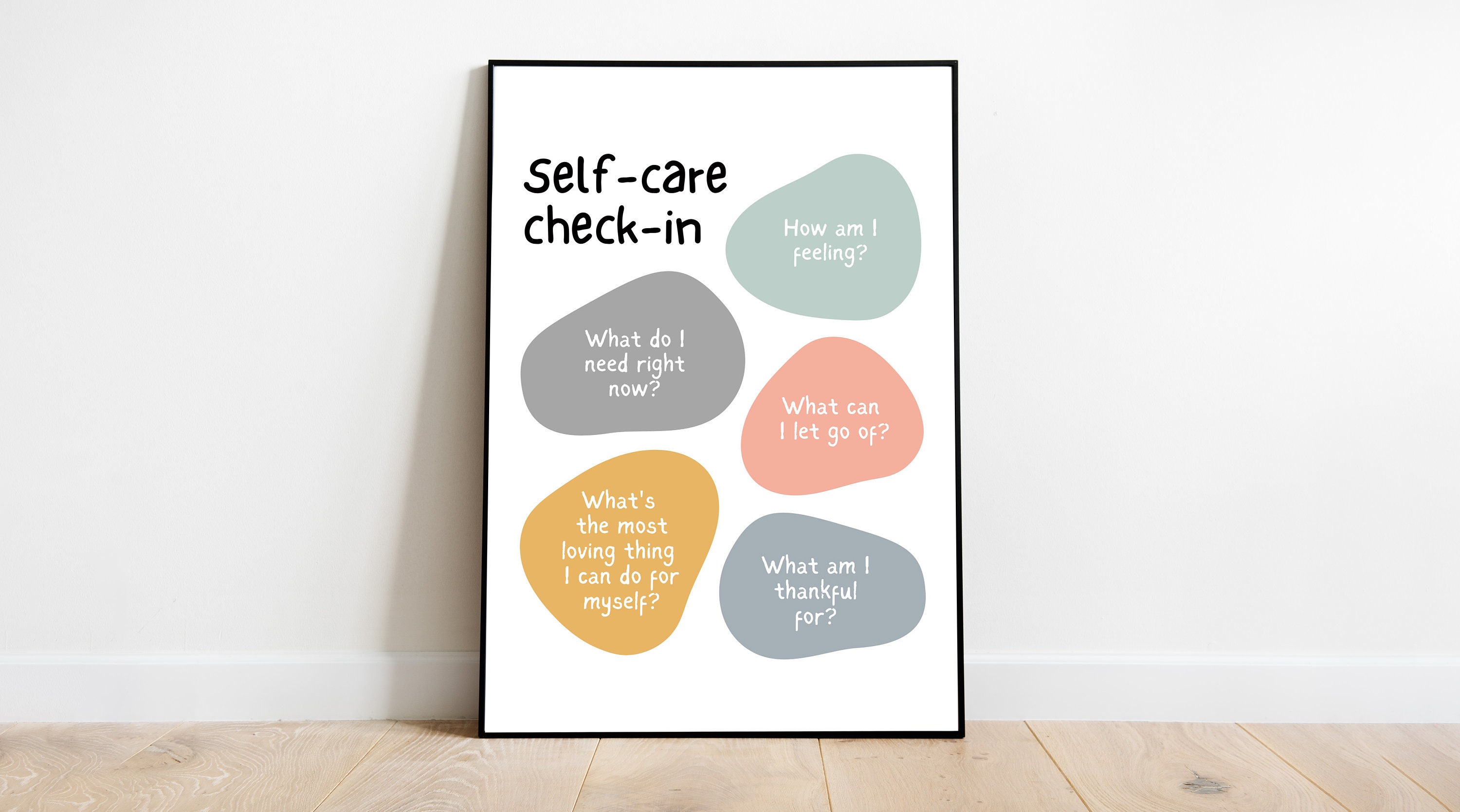 Self Care Digital Poster Self Love Mental Health Wellbeing Print School ...