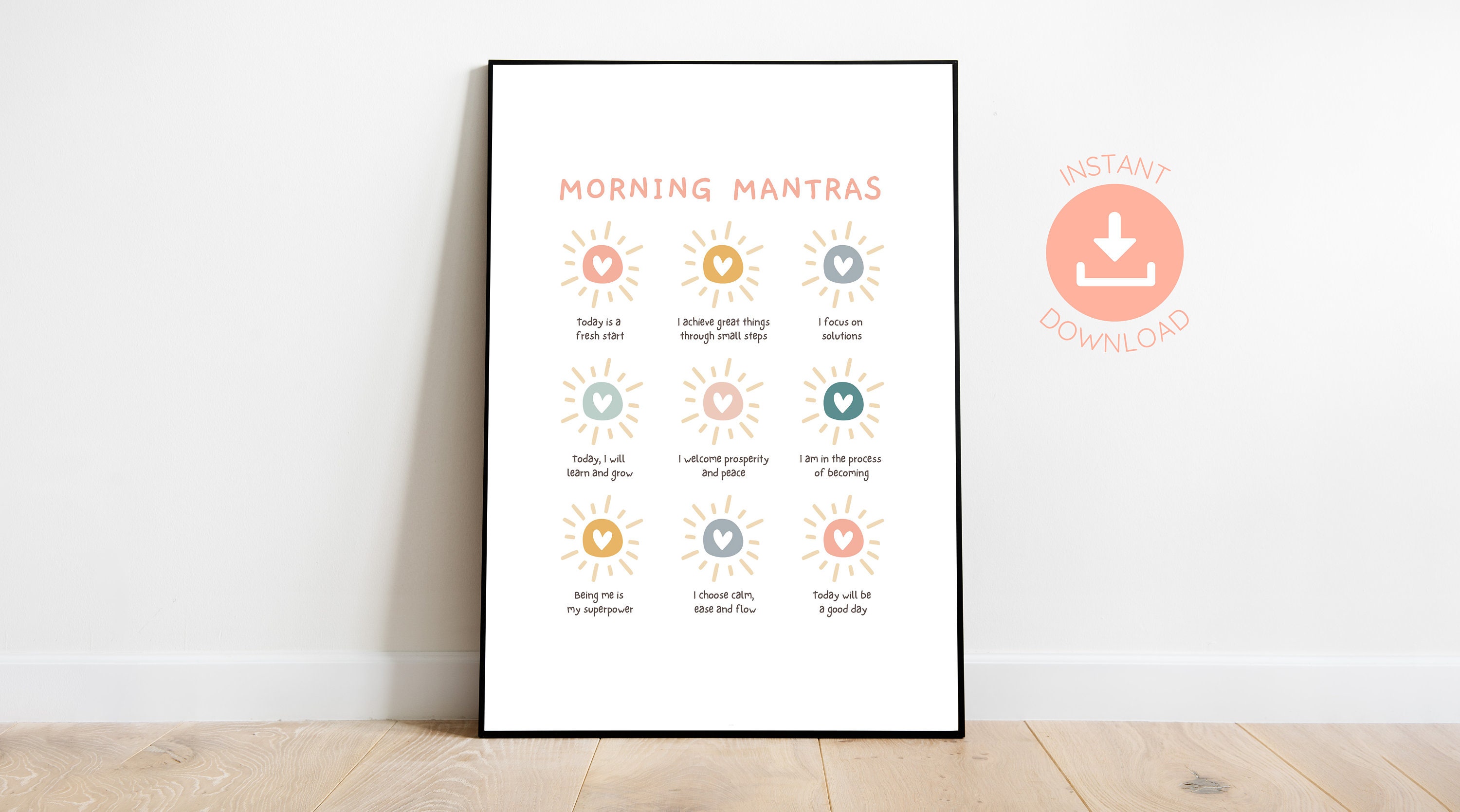 Inspiring Desk Print Reflection Self Care Ed Affirmation Positive ...