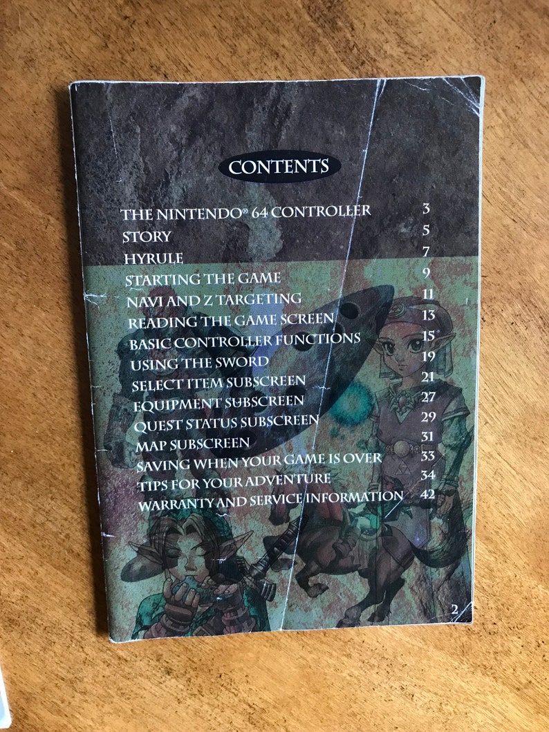 Nintendo 64 Instruction Booklet N64 Game Manual - Etsy