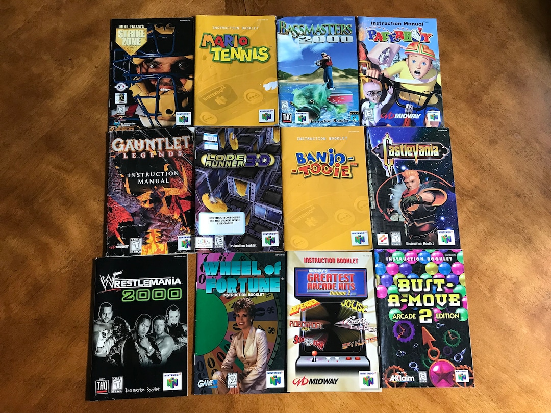 Nintendo 64 Instruction Booklet N64 Game Manual - Etsy