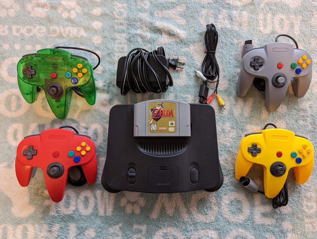 Nintendo 64 Console With Zelda Ocarina of Time up to 4 Controllers and Cables - Etsy