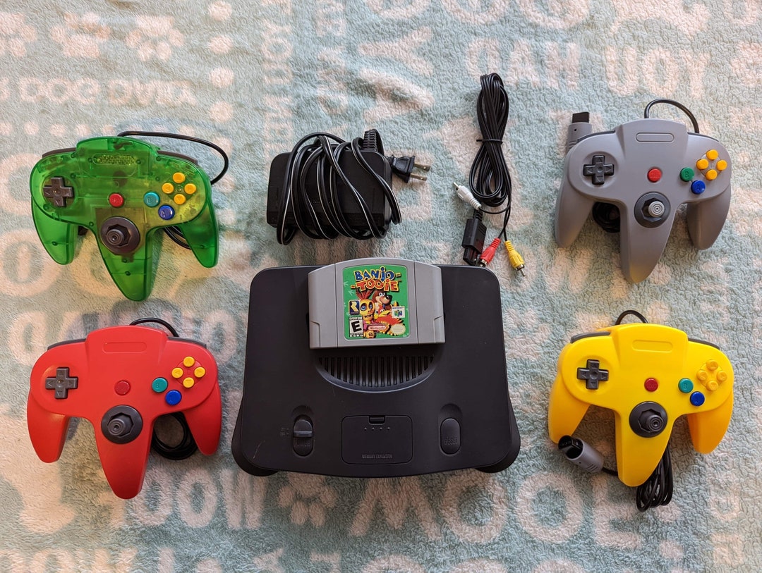 Nintendo 64 Console With Banjo Tooie up to 4 Controllers and Cables - Etsy