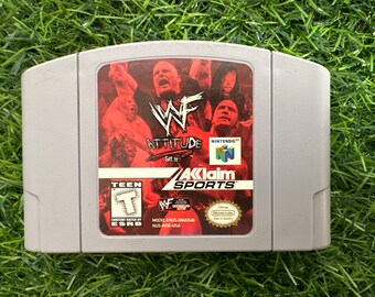 WWF Attitude, Nintendo 64, 1998 N64, Original Video Game Cartridge ...