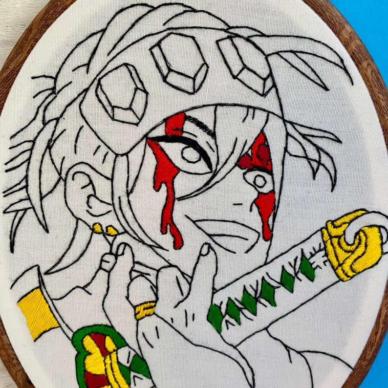 PDF Pattern Digital Embroidery Pattern Uzui Tengen Hand Embroidery ...