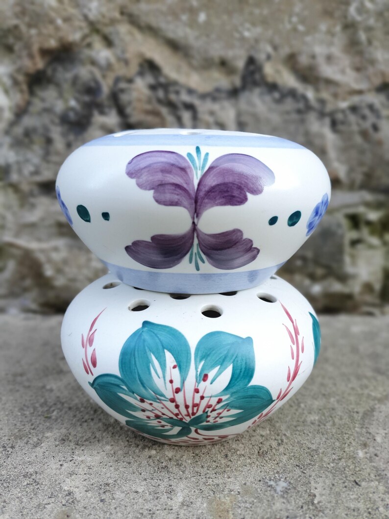 Two Radford Pottery Ikebana Vases Hand Painted - Etsy UK
