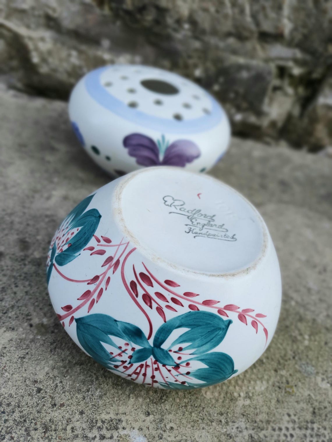 Two Radford Pottery Ikebana Vases Hand Painted - Etsy UK