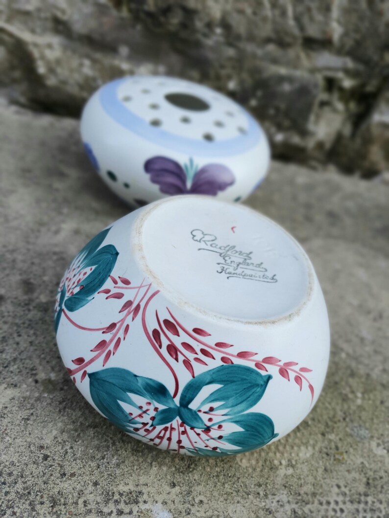 Two Radford Pottery Ikebana Vases Hand Painted - Etsy UK
