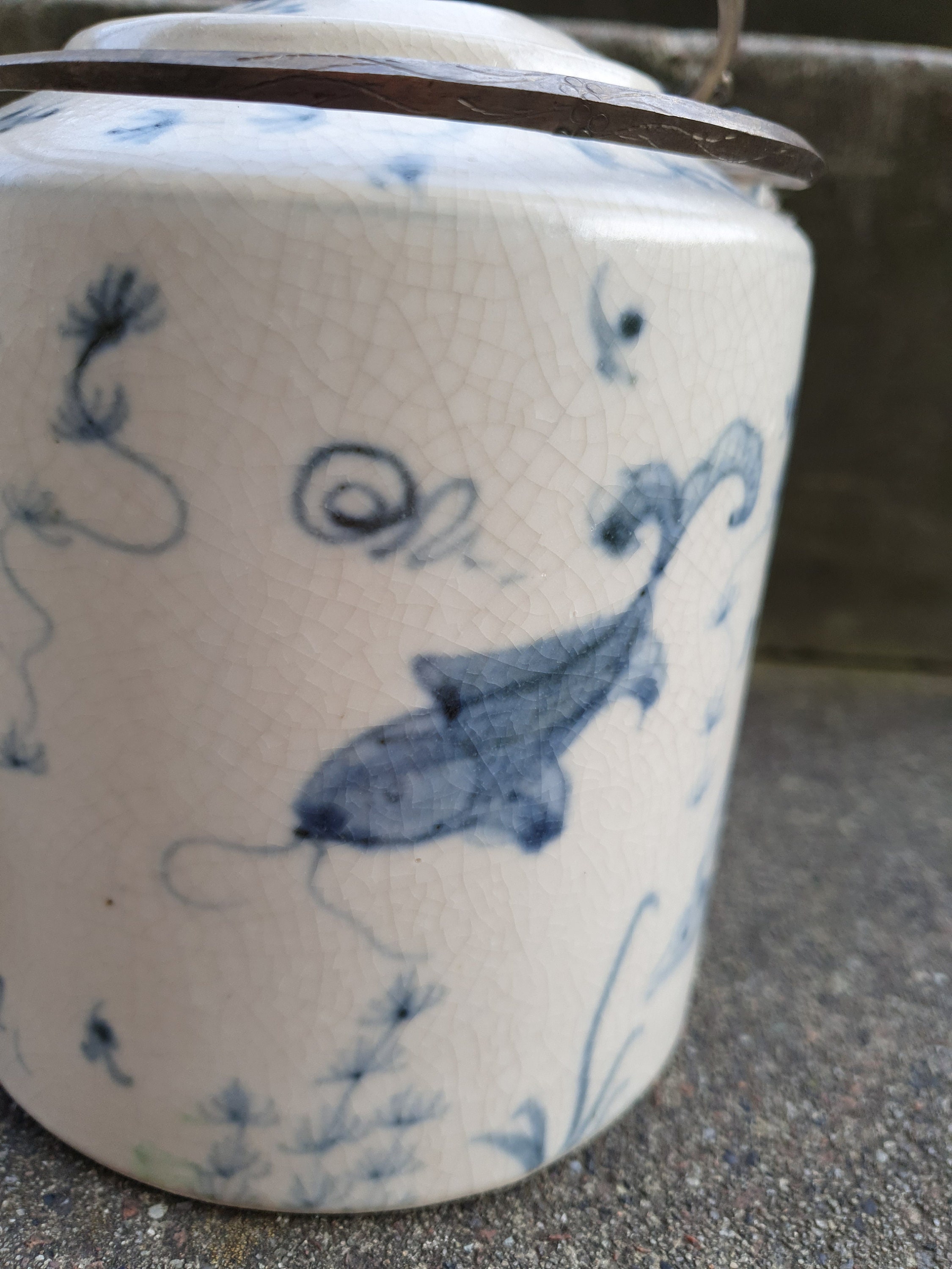 Vintage Vietnamese Teapot Sea Creatures Koi Fish - Etsy