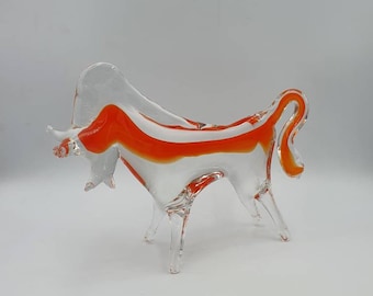 Murano Glass Bull - Etsy UK