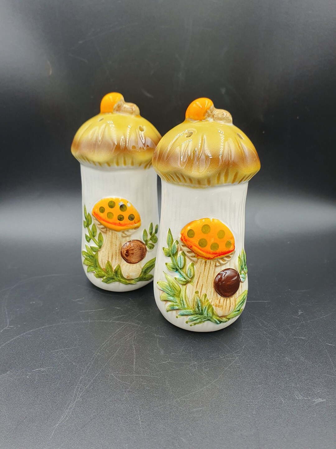 Merry Mushroms Salt and Pepper Shakers 70s Sears Japan - Etsy