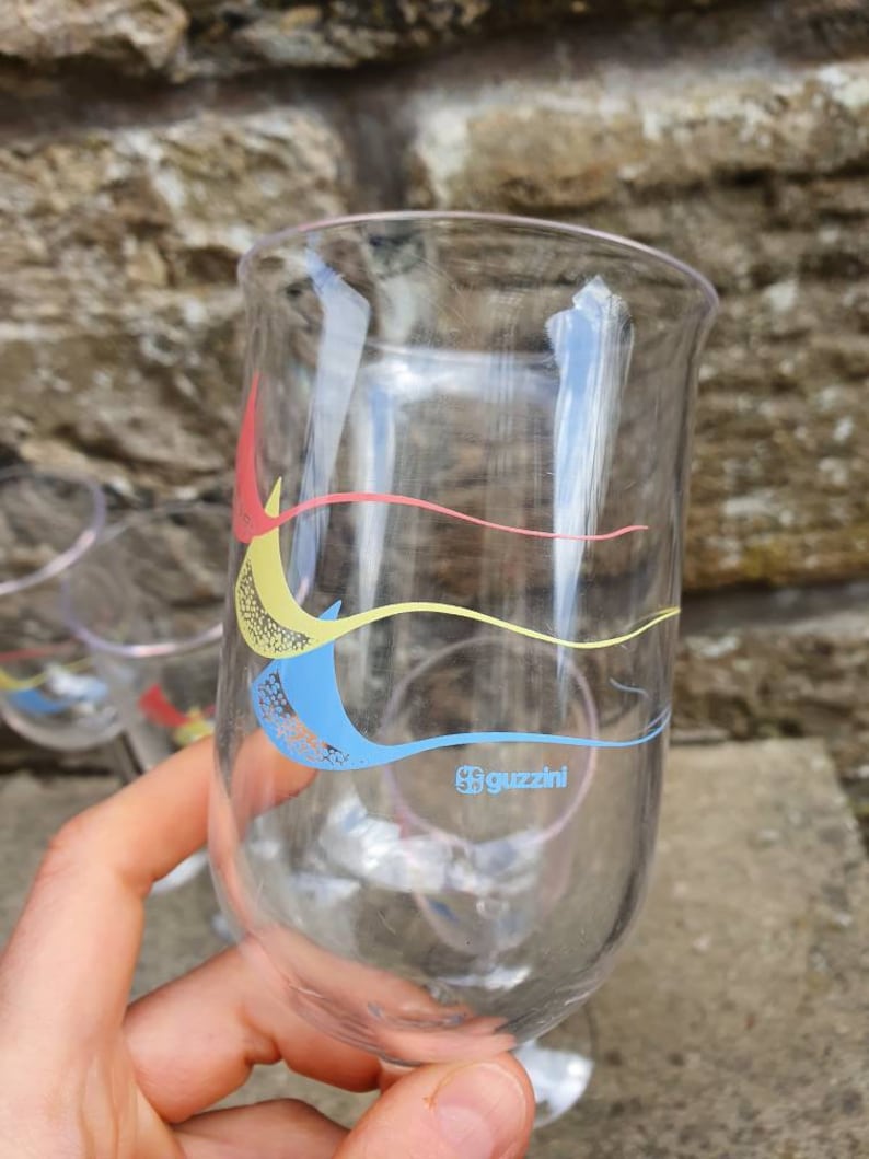 Set of Four Guzzini 80s Acrylic Wine Glasses Made in Italy - Etsy UK