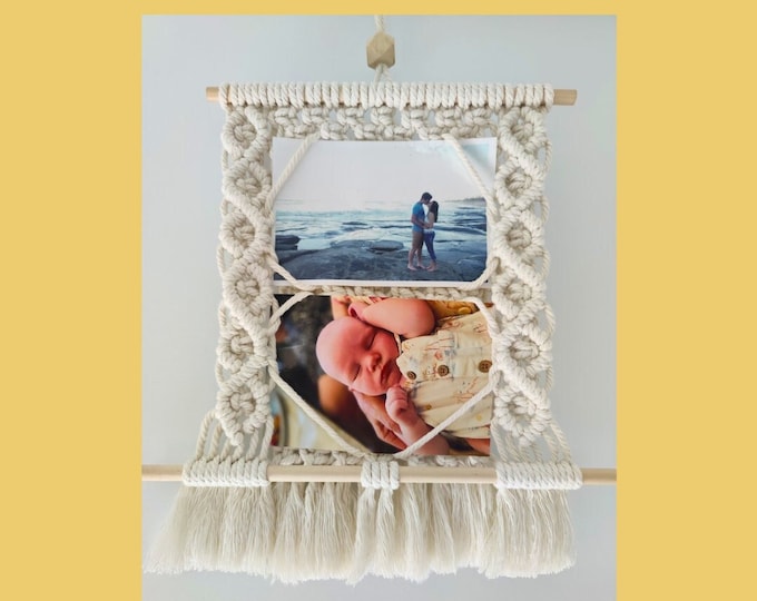 DIY Macramé Photo Frame Pattern Easy to Follow | Pdf Digital Download ...