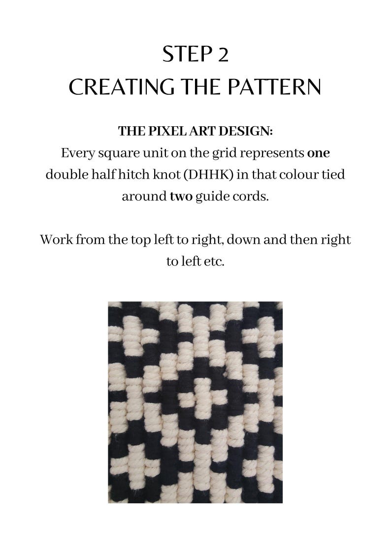 DIY Pixel Art Macrame Cooking Pot Trivet Pattern - Pdf Download - Etsy