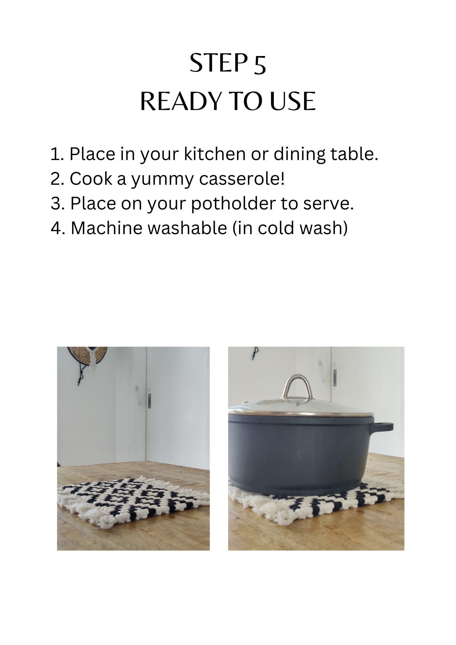 DIY Pixel Art Macrame Cooking Pot Trivet Pattern - Pdf Download - Etsy