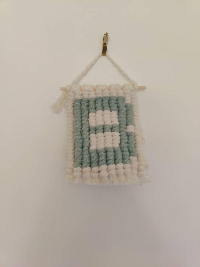 PERSONALIZED MACRAME INITIAL Wall Hanging Pixel Macrame - Etsy