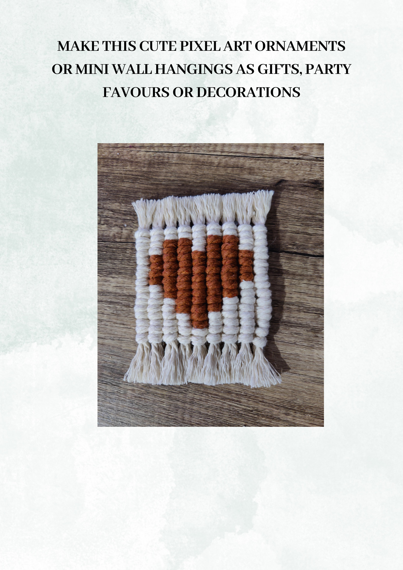 PDF Pattern for Handmade Macrame Pixel Art Heart Wall Hanging or ...