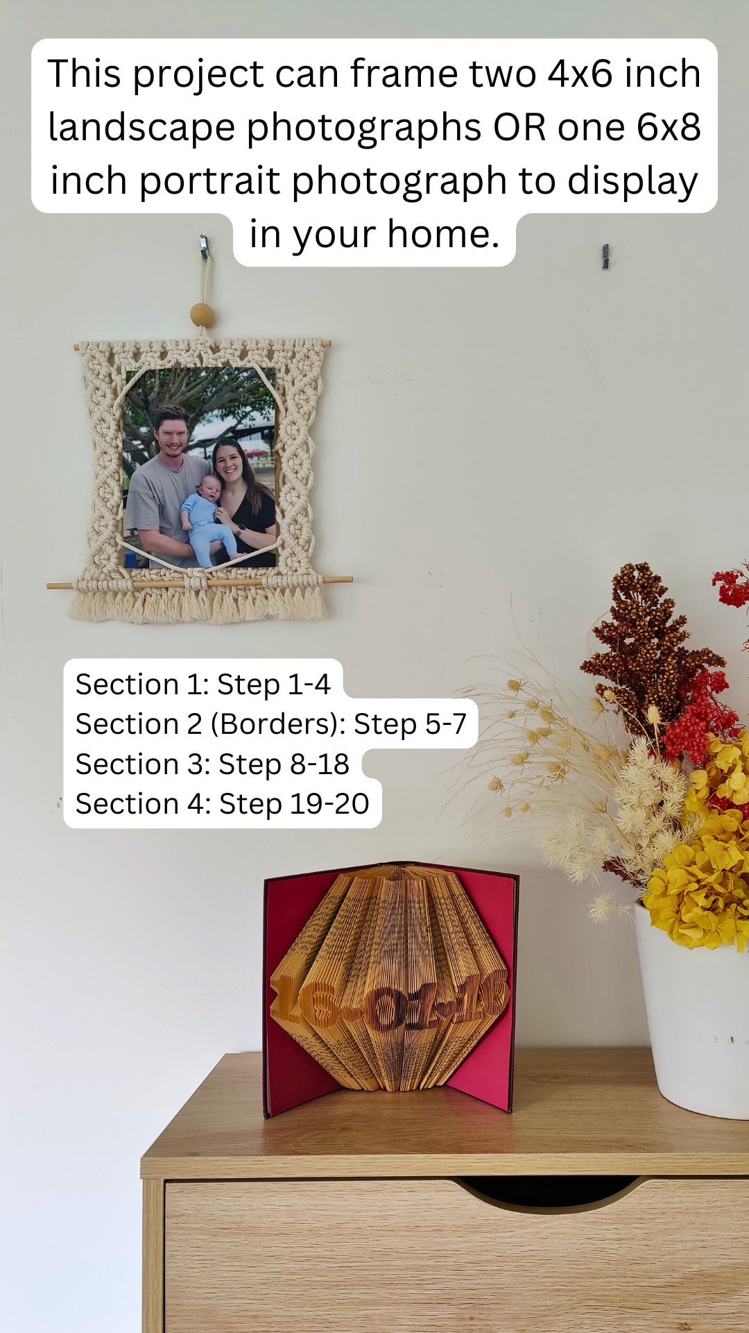 DIY Macramé Photo Frame Pattern Easy to Follow | Pdf Digital Download ...