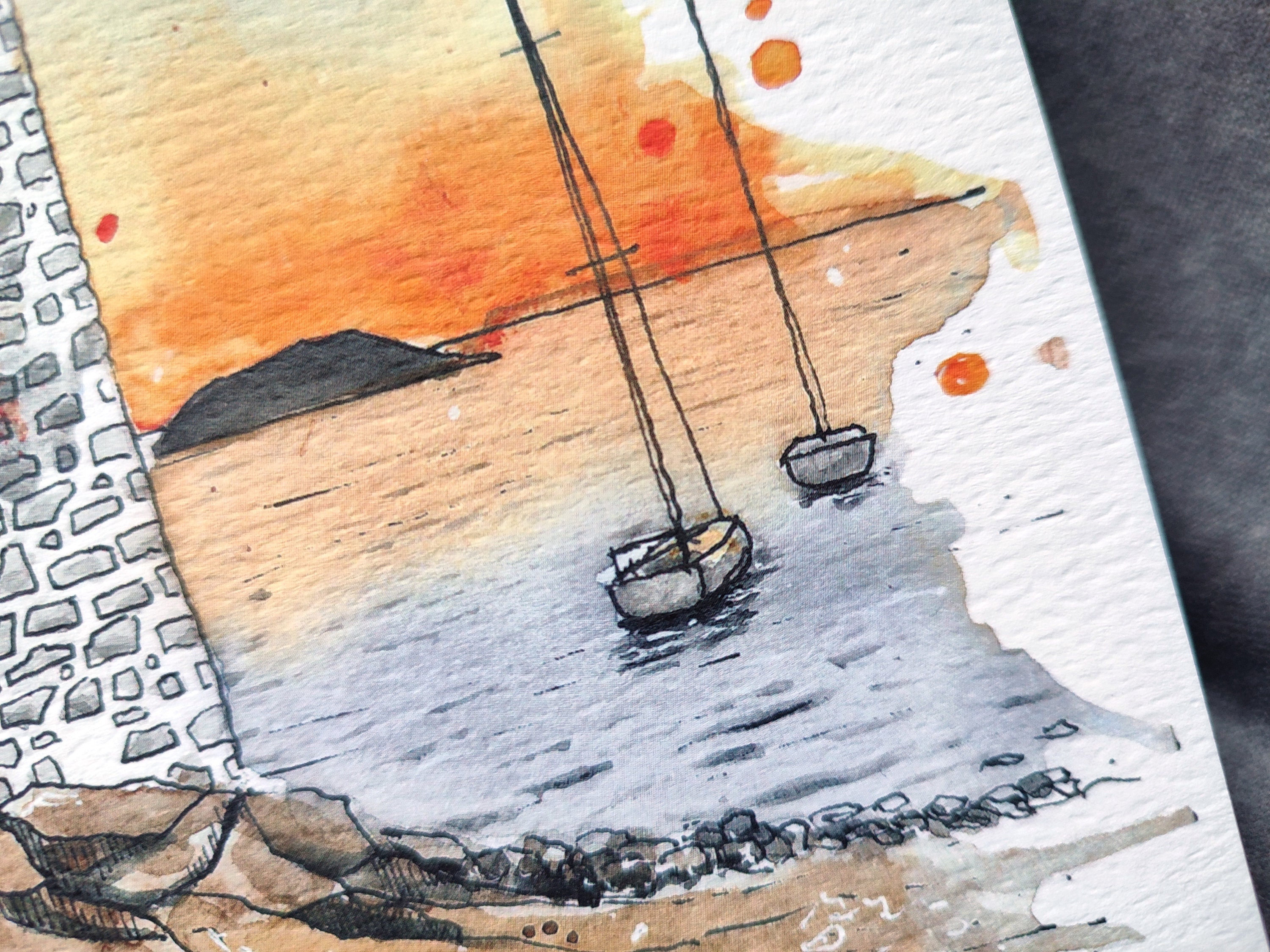 Hydra Kamini A5 Print of My Watercolor Painting of an - Etsy