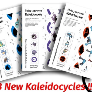 Pokemon Low Poly 3D Papercraft Kaleidocycle Paper Craft Activity for ...