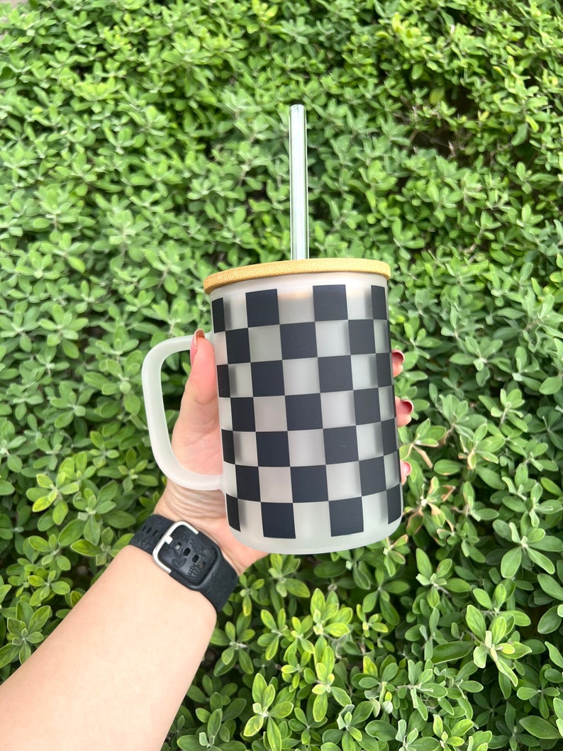 Retro Checkered Mug Sublimation Checkered Mug Coffee Mug Sublimation ...