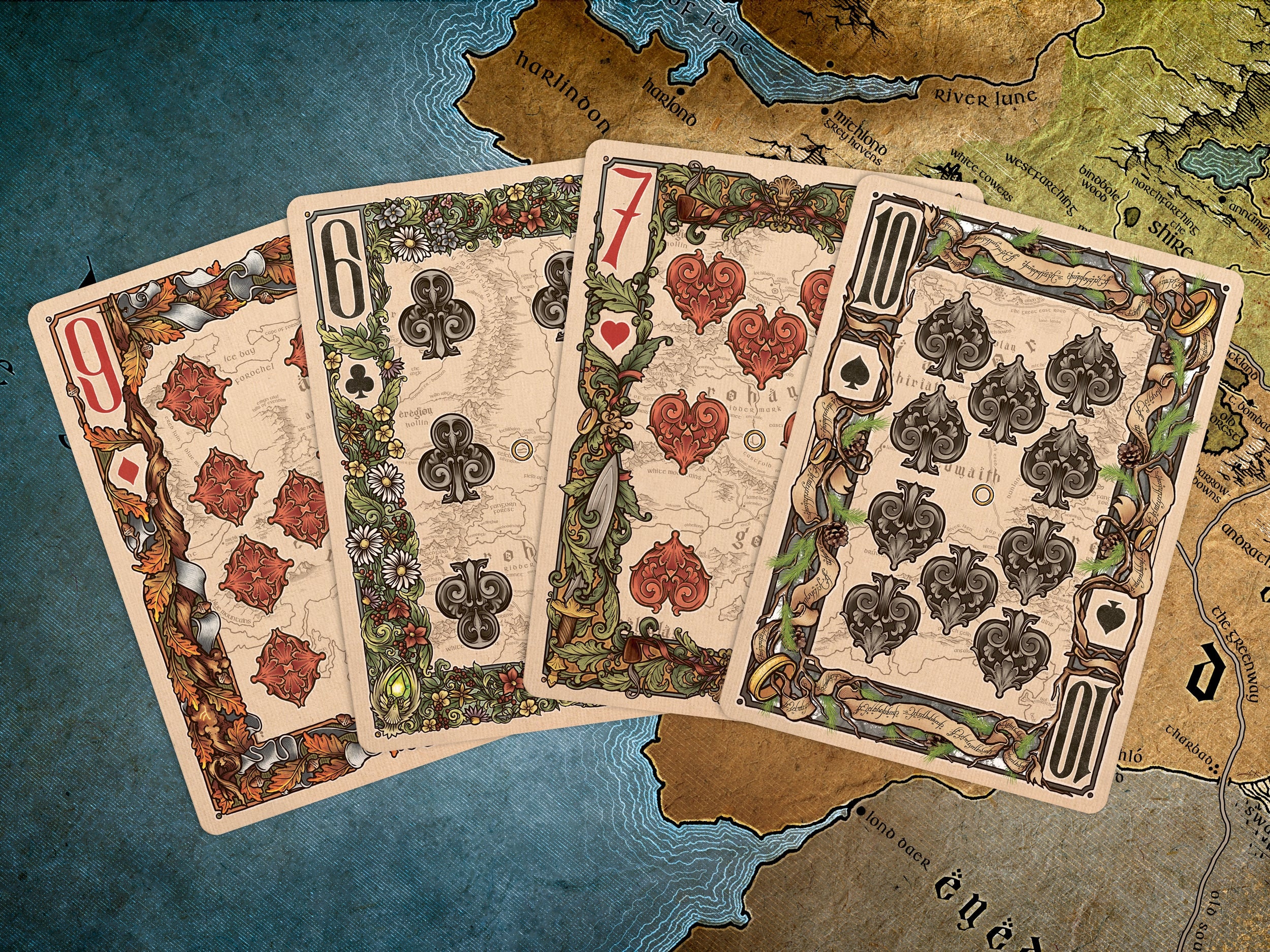 Fellowship of the Ring Playing Cards - LOTR - Lord of the Rings - Etsy