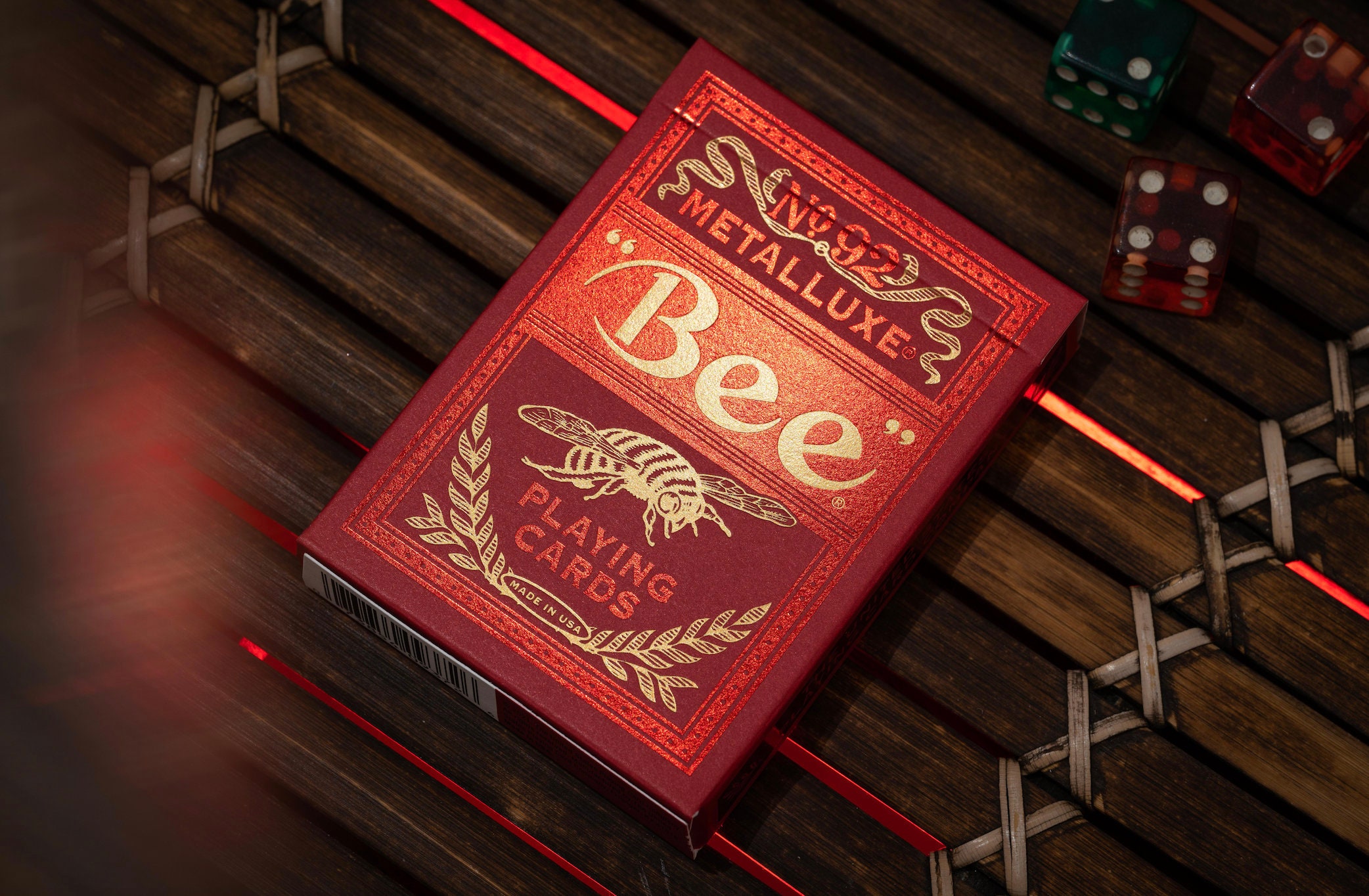 Bee Poker Playing Cards Metalluxe Red Luxury Deck of Cards - Etsy