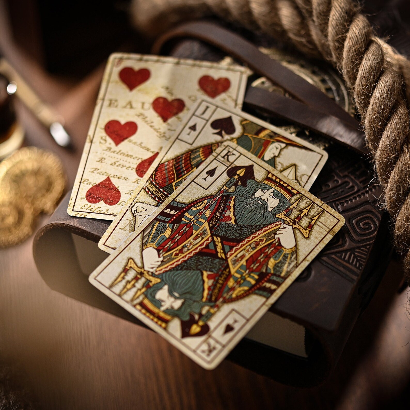 The Eye of the Ocean Solis Gilded Luxury Playing Cards - Etsy