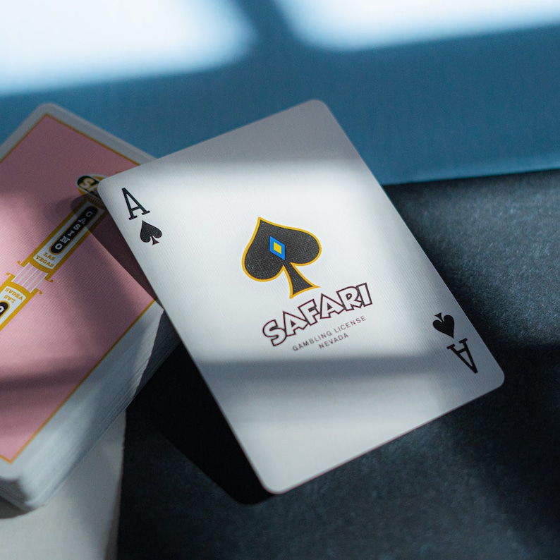 Pink Poker Playing Cards Safari Casino Deck - Etsy