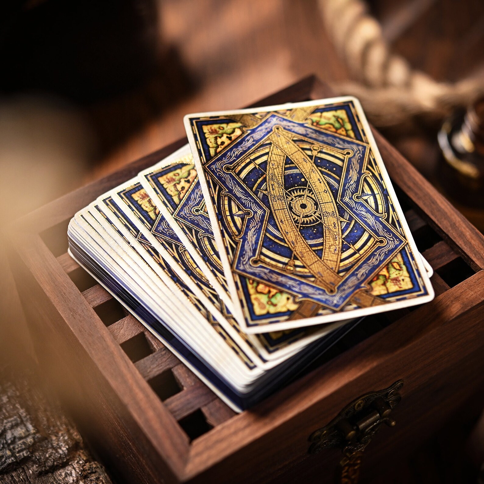 The Eye of the Ocean Solis Gilded Luxury Playing Cards - Etsy