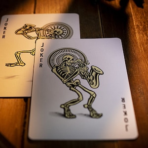 Skeleton Playing Cards - Halloween Cards - Etsy