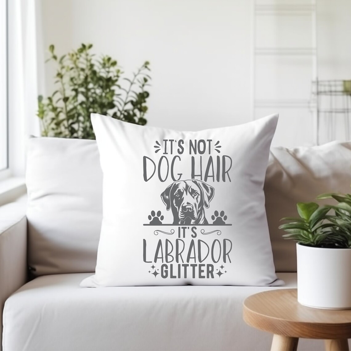 It's Not Dog Hair It's Labrador Glitter Pillow, Labrador Retriever ...