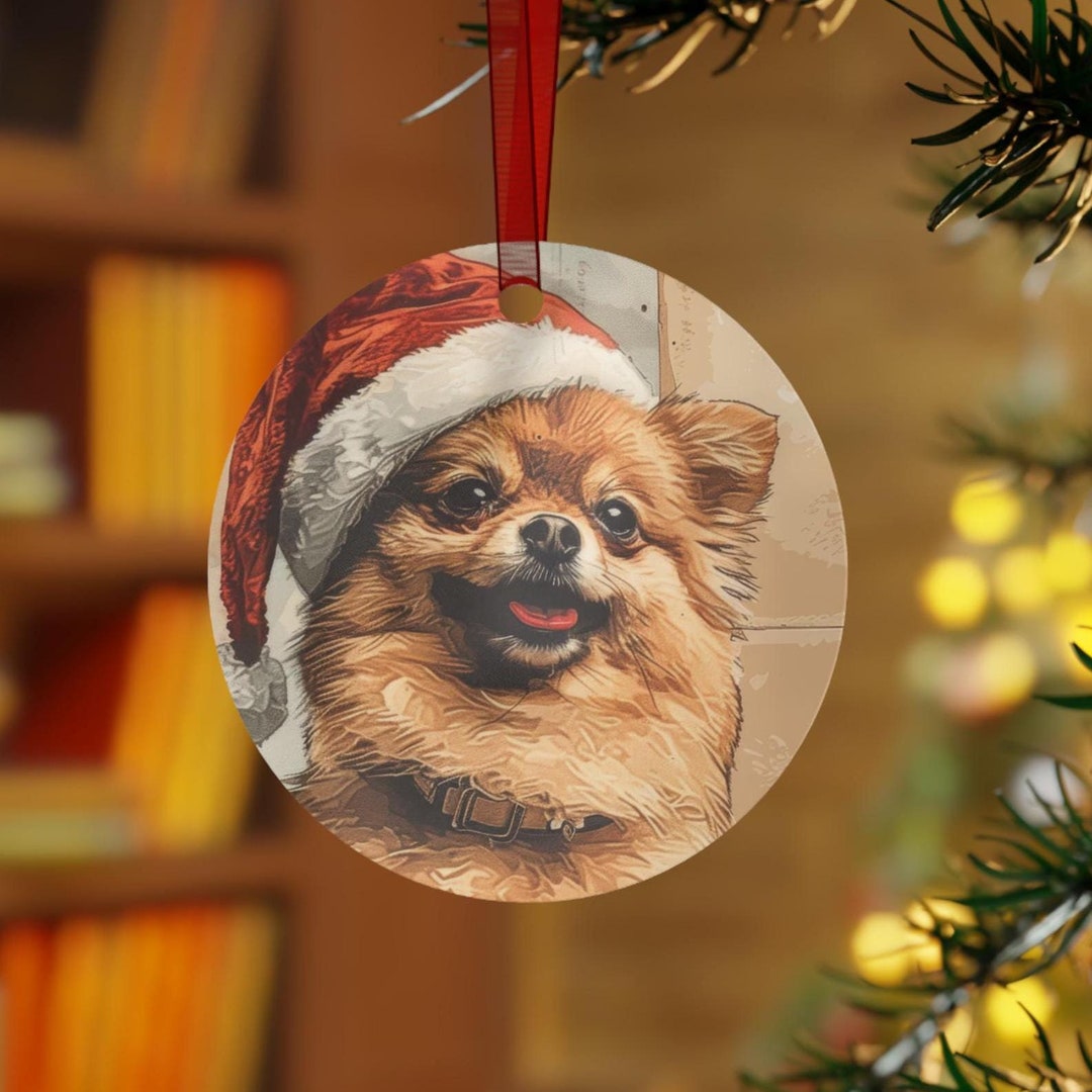 Pomeranian Christmas Ornament, Pom Pommy Pome Mom Mama Lover, Metal ...