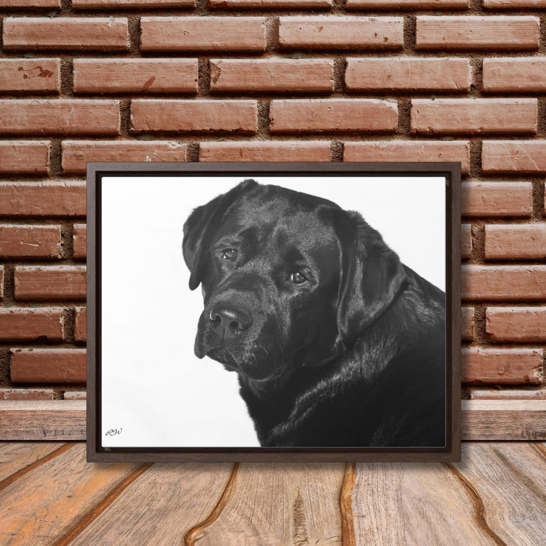 Black Labrador Retriever Canvas Print, Dog Artwork, Lab Mom Gift Wall ...