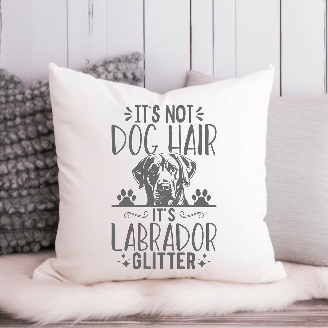 It's Not Dog Hair It's Labrador Glitter Pillow, Labrador Retriever ...