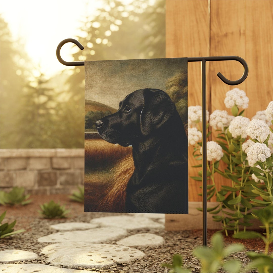 Black Lab Flag, Black Lab Profile, Labrador Retriever Gift, Mom Gift ...