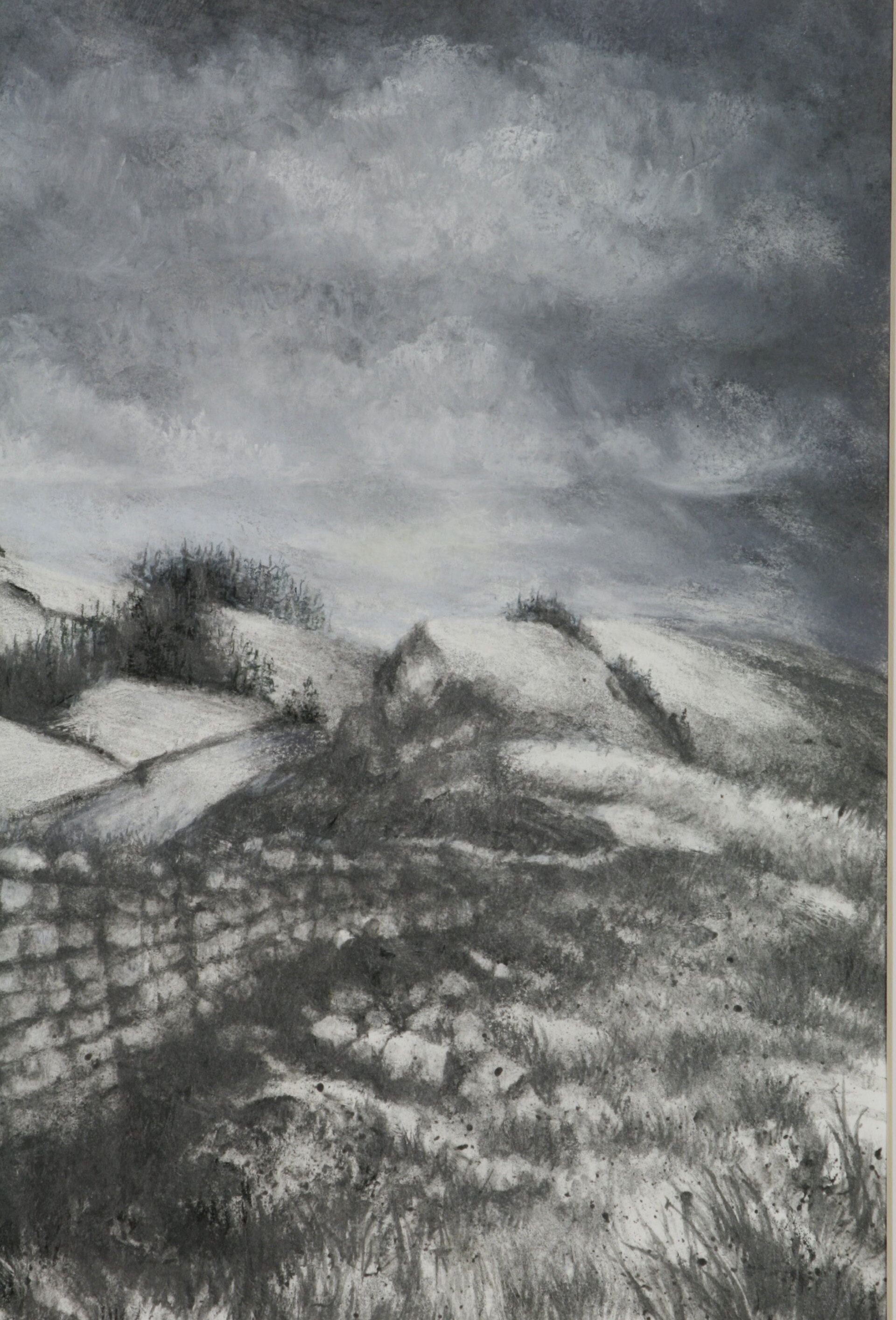Original Landscape Drawing hadrian's Wall, Northumberland, Atmospheric ...