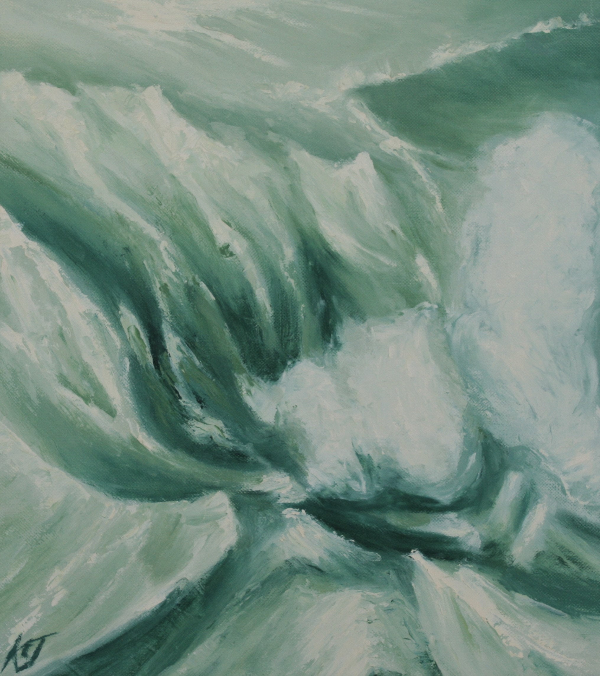 Abstract Oil Painting Rushing Water in a Highland Stream Glen - Etsy