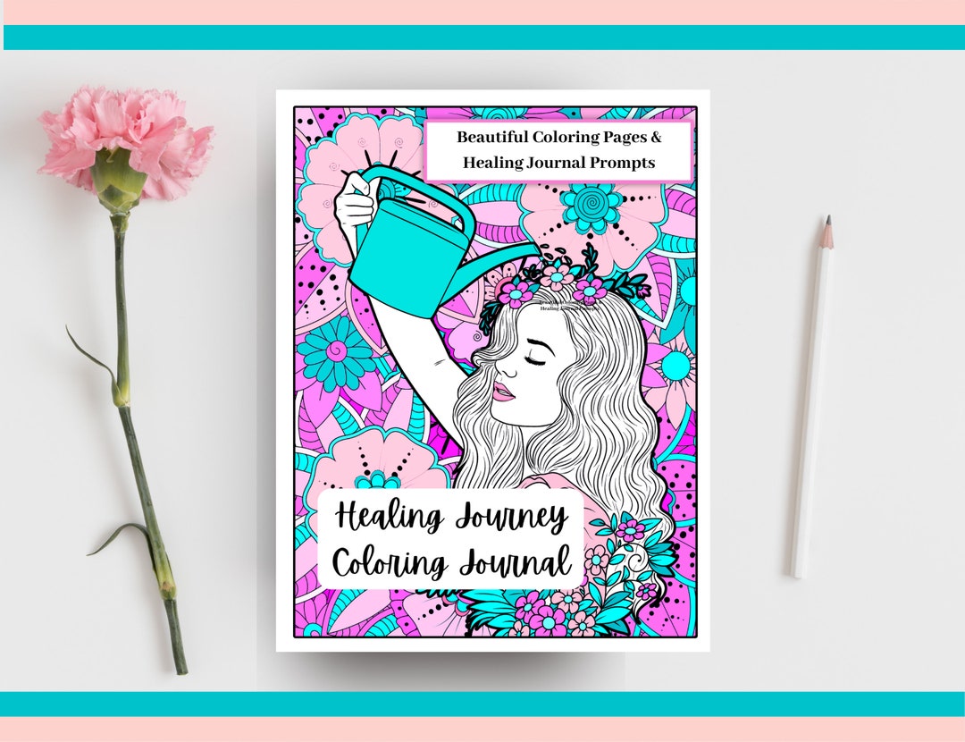 Mental Health Coloring Journal, Healing Coloring Book, Trauma Journal ...