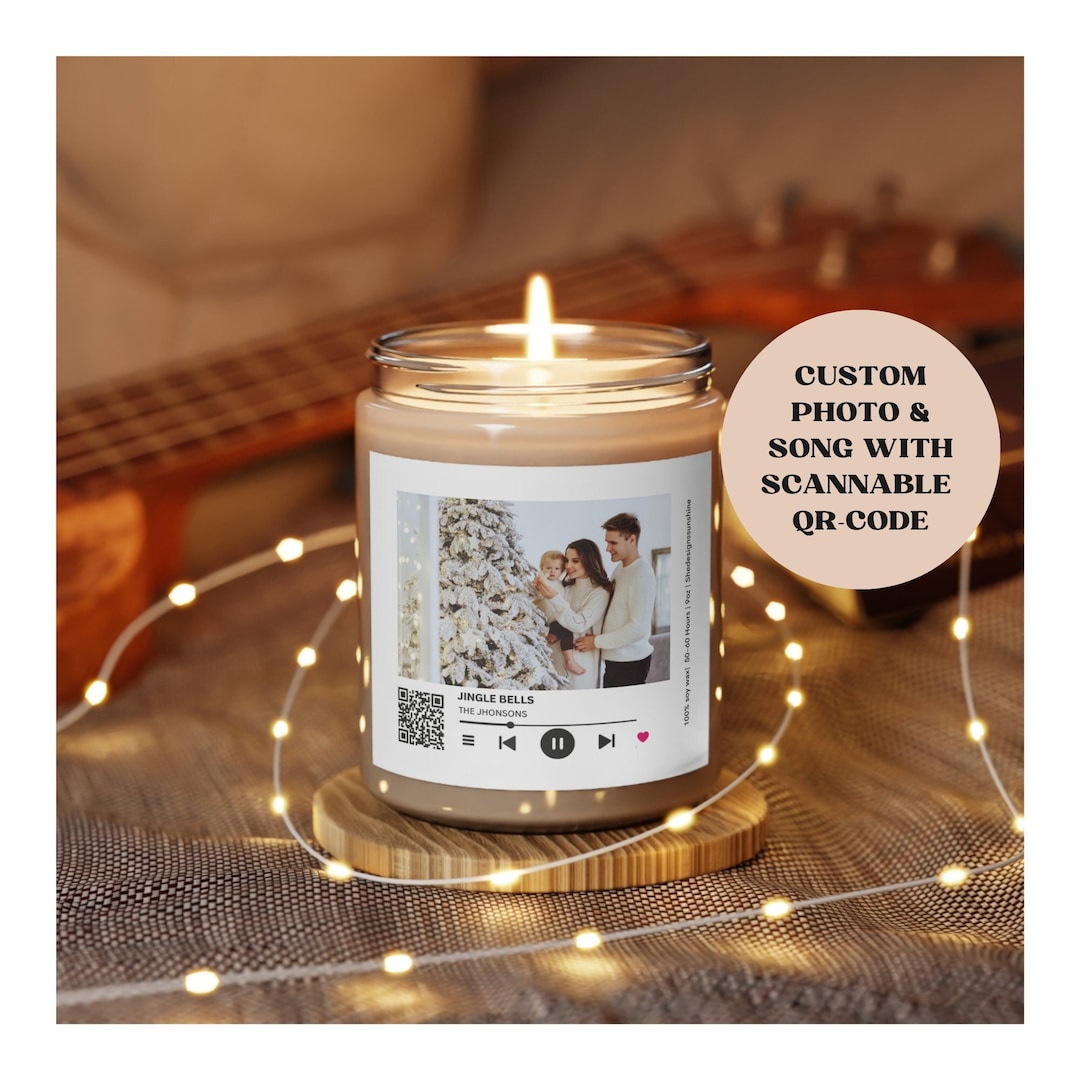 Song Candle, Music Candle, Custom Christmas Song Candle, Photo Candle ...
