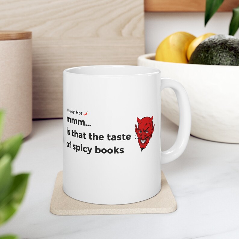Devil Spicy Books Mug, Approving Devil Mug, Smut Mug, Bookish Mug ...