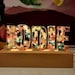 Customised 4cm Tall Name/letter Lamp Handmade With Epoxy Resin, Real ...